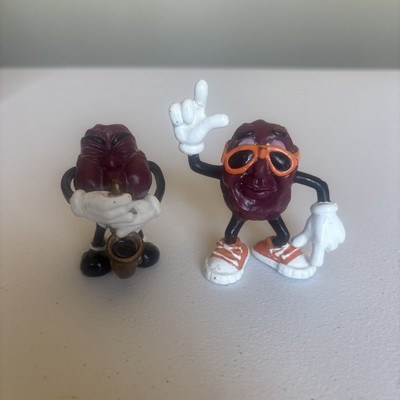 Two Vintage 1987 California Raisins Figurines, Saxophone Player, Orange ...