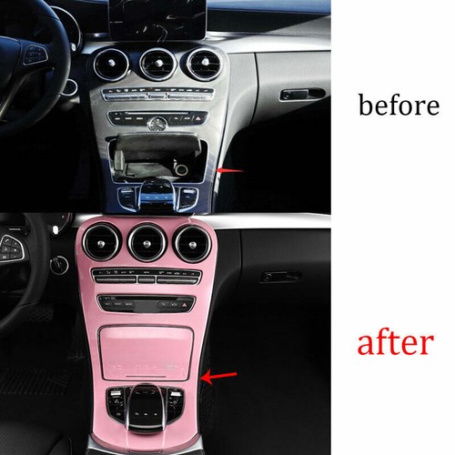 For Benz C-Class W205 2015-2018 ABS PinK Middle Console Gear Shift ...