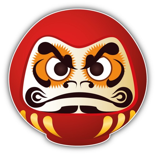 Daruma Doll Japan Gift Angry Car Bumper Sticker Decal 5" x 5" | eBay