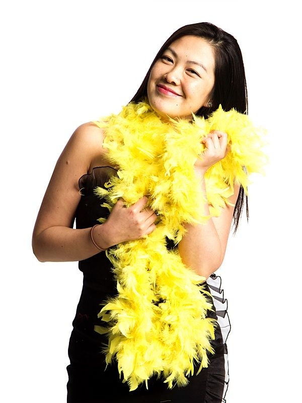 Luxury Yellow Feather Boa – 80g -180cm 1920's Gastby Burlesque Dancer ...