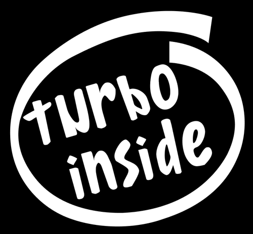 Turbo inside Vinyl Decal, Bumper Sticker, JDM, truck, Car, Windows ...