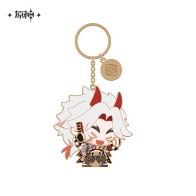 miHoYo OFFICIAL Genshin Impact Arataki Itto Chibi Metal Keychain ...