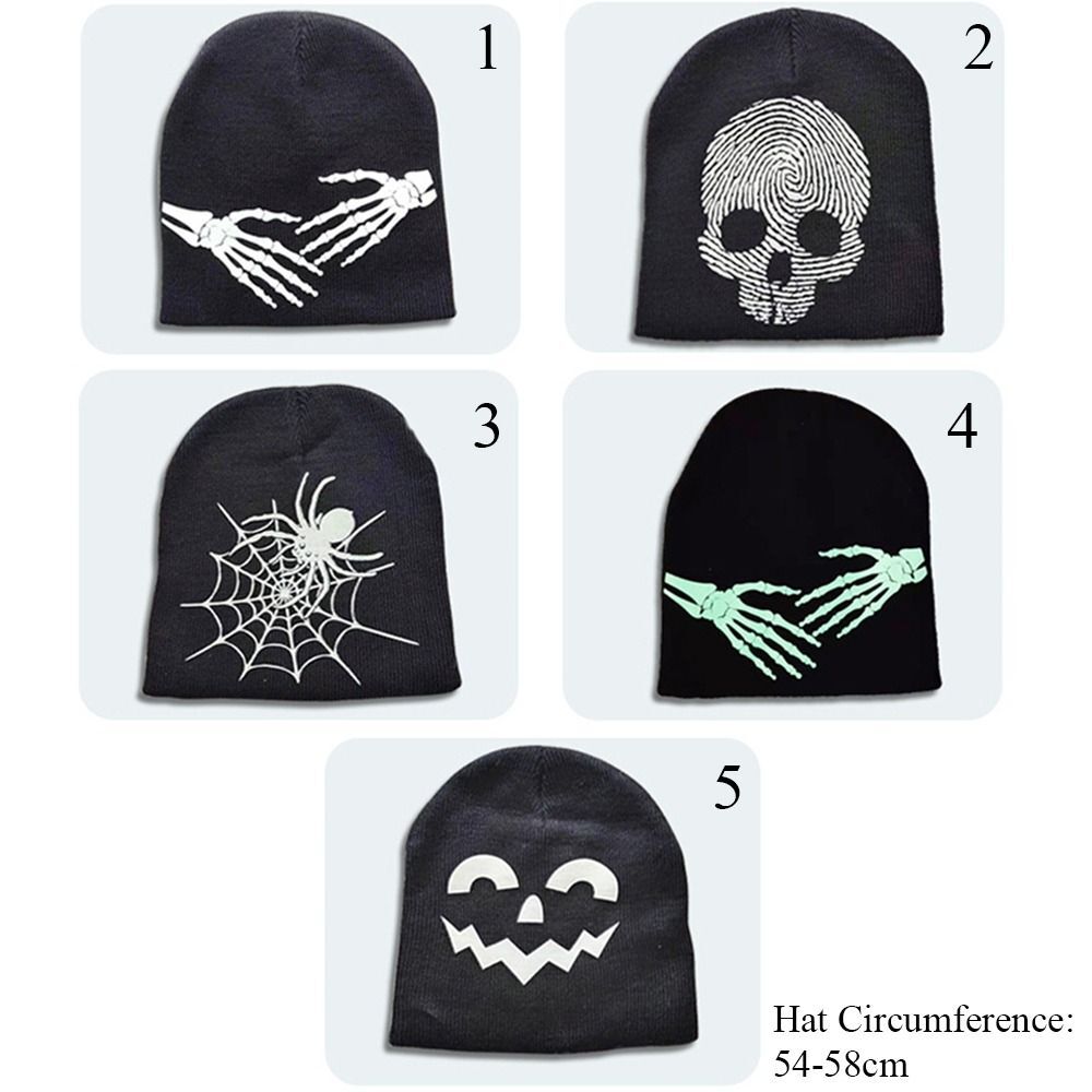 Gothic Beanie Hat Spider Web Skullies Beanies Fashion Halloween Hat Men ...