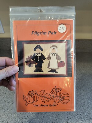 Pilgrim Pair Quilt Pattern, 20" X 18" Wall Hanging, By Just About ...