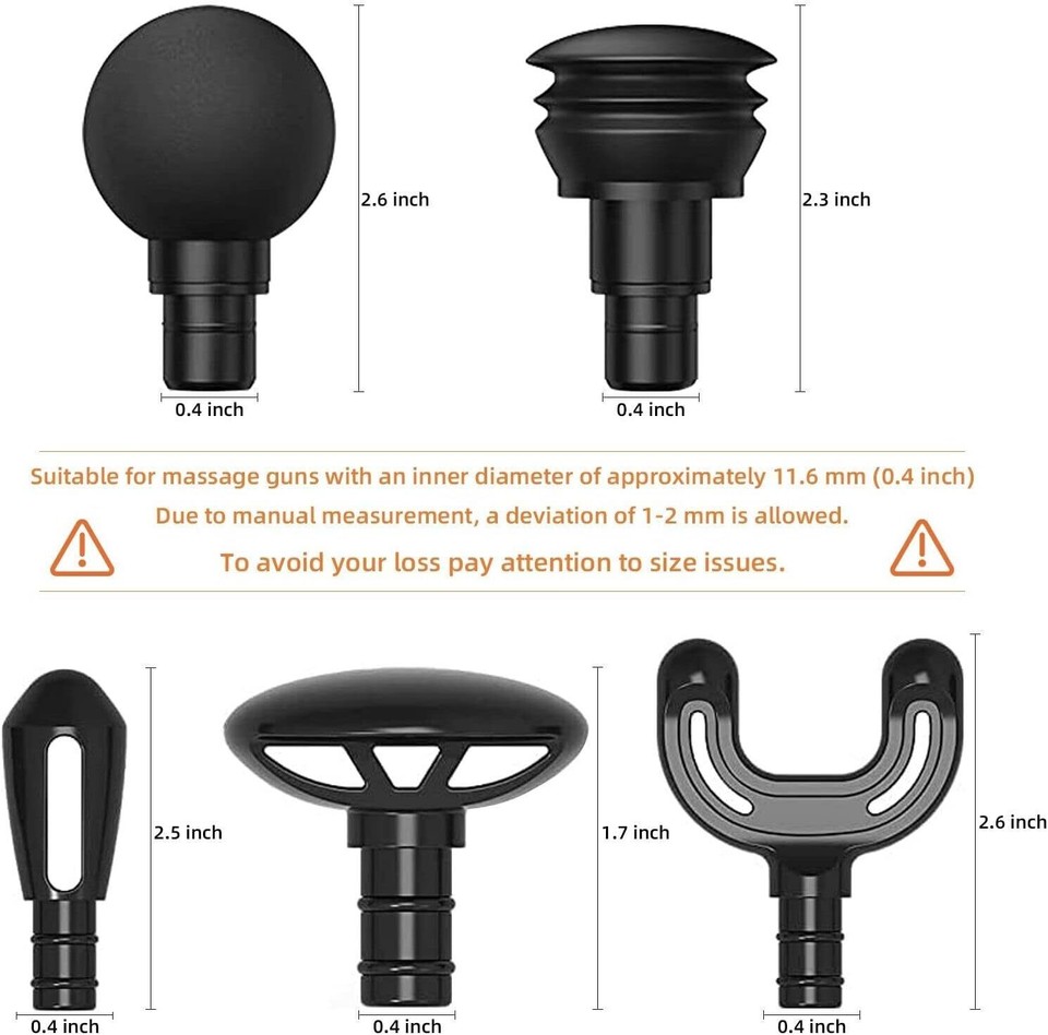 Bob and Brad Massage Gun Attachments for Q2 Mini Spiral Massager 5 PCS ...