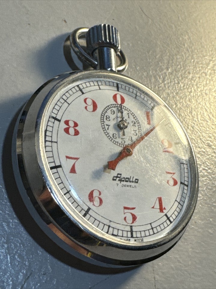 Swiss Made Apollo 7 Jewels Mechanical Wind Up Vintage Stop Watch | eBay