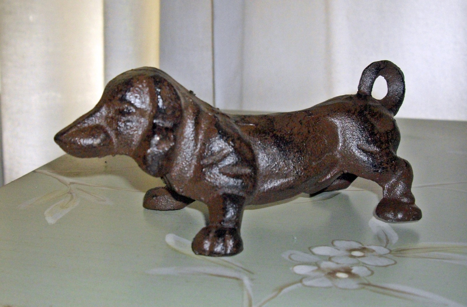 DACHSHUND DOG MINIATURE CAST IRON PAPERWEIGHT STATUE | eBay