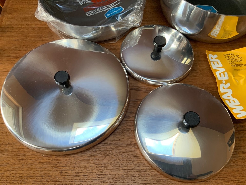 Vintage Wear Ever 7 Piece Aluminum Cookware Set SilverStone Interior ...