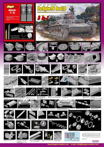 DRAGON 6265 1/35 Pz.Kpfw.IV Ausf.D (3 in 1) w/Magic Tracks Model Kit | eBay
