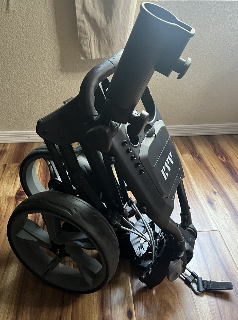 KVV Aluminum 3 Wheel Golf Push Cart Ultra Lightweight Smallest Folding ...