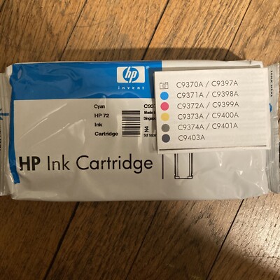 HP #72 Cyan Ink Cartridge C9371A 130ml GENUINE | eBay