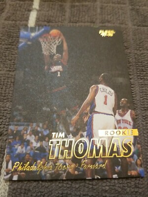 TIM THOMAS 97-98 FLEER ROOKIE PHILADELPHIA 76ERS #202 RC SIXERS | eBay