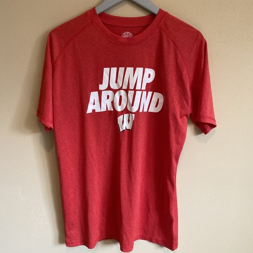 University of Wisconsin Badgers Red Jump Around Tee Shirt Medium ...