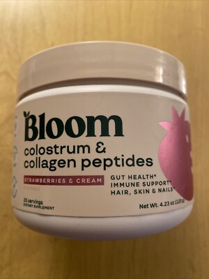 Bloom Colostrum & Collagen Peptides Strawberries & Cream Gut Health 4. ...