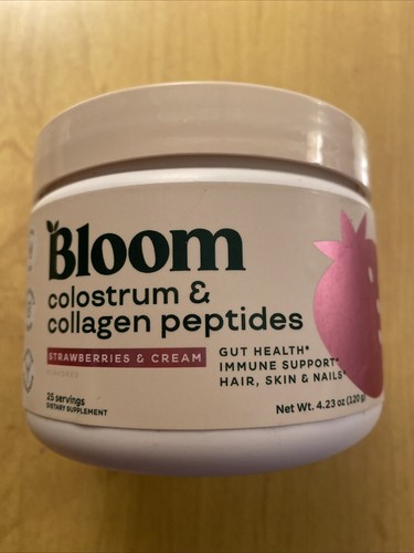 Bloom Colostrum & Collagen Peptides Strawberries & Cream Gut Health 4. ...