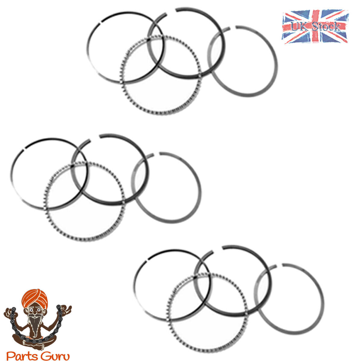 Piston Rings Set for VW Seat Skoda 1.2 AWY AZQ BME BMD Fabia Ibiza Polo ...