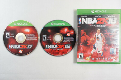 XBOX ONE NBA 2K16 + NBA 2K17 (Disc Only), 2 Game LOT, Free 2-3 Day ...