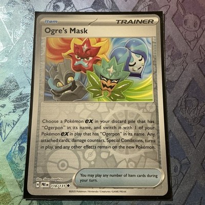 Ogre's Mask - 118/131 - Pokemon TCG Prismatic Evolutions - NM- Reverse ...