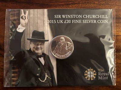 Royal Mint Sir Winston Churchill 2015 £20 Coin, .999 Fine Silver | eBay UK
