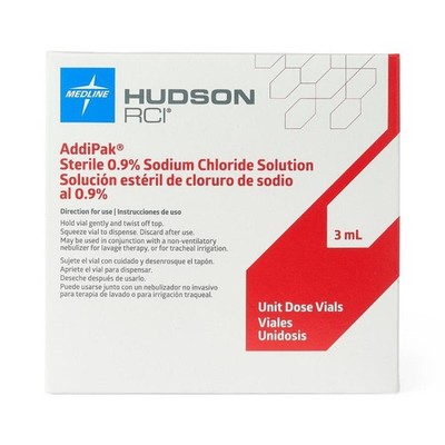 Addipak Prefilled Vials Sodium Chloride Normal Saline .9% Strength 3mL ...