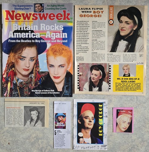 BOY GEORGE CULTURE CLUB clippings Lot De Presse Magazines pack ...