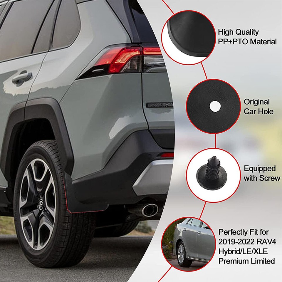 For 2019-2023 Toyota RAV4 Mud Flaps Front & Rear Molded Splash Guards ...