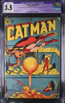 Catman Comics #30 CGC 3.5 (R) Golden Age Continental 1945 Bondage | eBay
