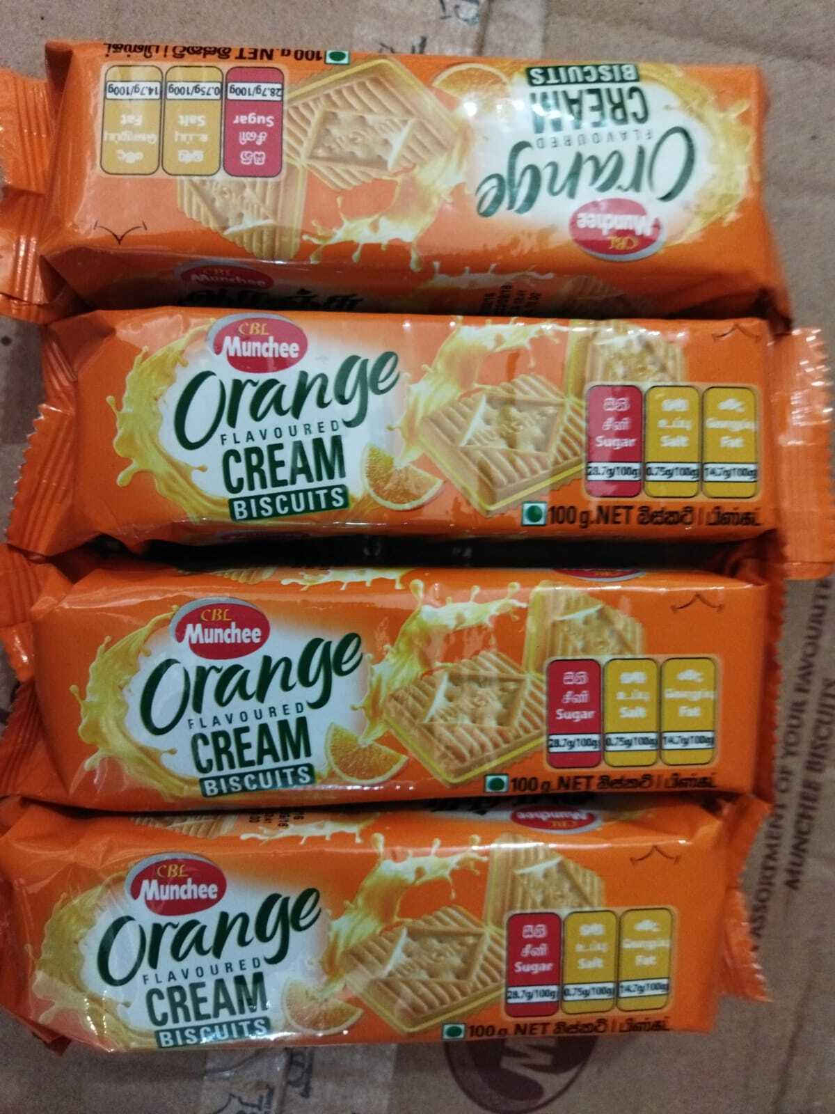 Munchee Orange Cream Biscuit & Cookie Sri Lankan CBL Product 100g ...