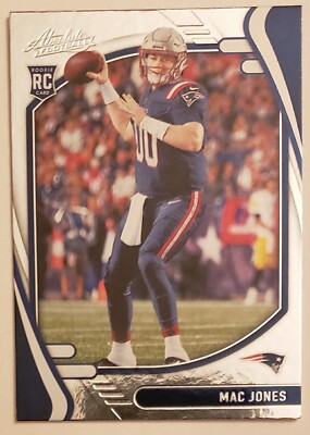 2021 Panini Absolute Football Mac Jones Rookie Card New England ...