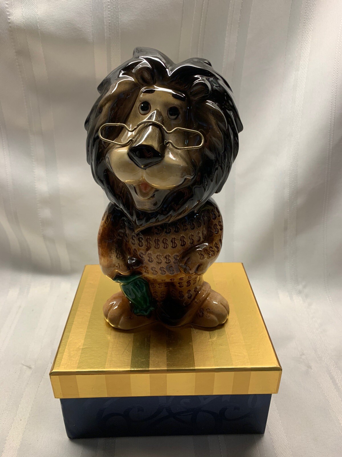 1970s LEFTON Hubert The Lion Piggy Bank - Japan H13384 - Harris Bank ...