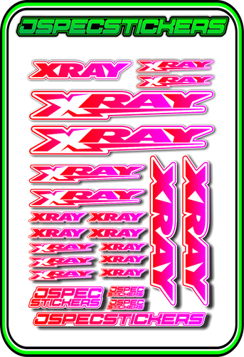 XRAY RC A5 STICKER SHEET NT1 T4 XB9 RX8 ELECTRIC NITRO CAR DECALS R/C ...