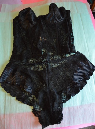 la Perla Black Lace Bustier Size 38 /L Cup size C Matching size 36L | eBay