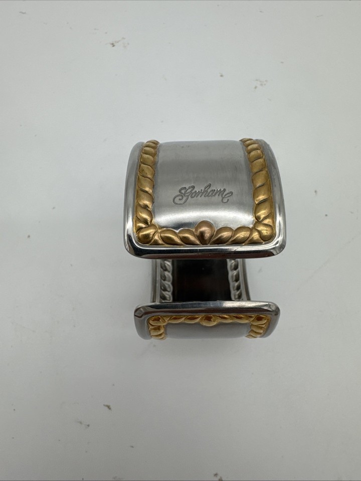 Gorham Silver Golden Ribbon Edge Napkin Ring | eBay