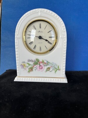 Aynsley Wild Tudor Fine Bone China Clock 5 1/8" H Works | eBay