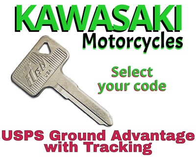 Kawasaki Motorcycle Keys Replacement Key Cut to Code A132321-A141344 ...