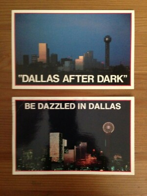 Dallas After Dark, Be Dazzled in Dallas. Vintage Postcards. Dallas, TX ...
