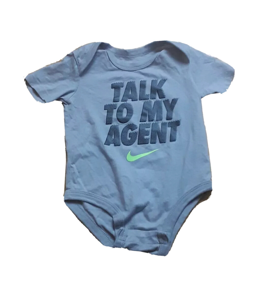 Nike | Gray "Talk To My Agent" One-piece (Size: 3/6M) | eBay