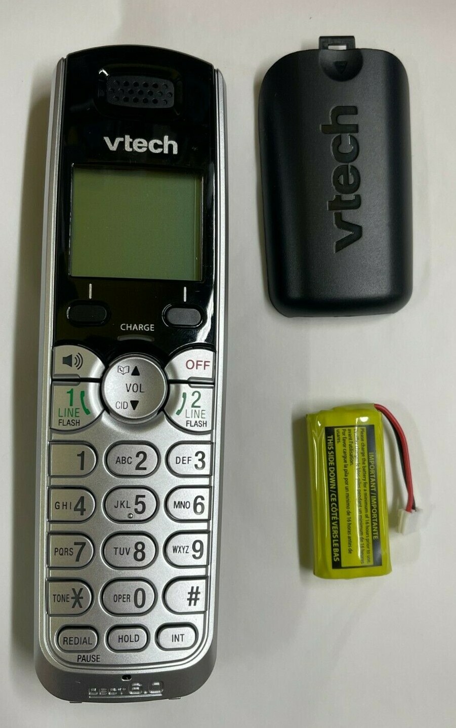 Vtech DS6101 DECT 6.0 1.9GHz 2-Line Cordless Expansion Handset and ...