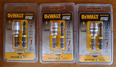 Three (3) packages DeWalt #2 Phillips 2-inch Power Bits with Sleeve ...