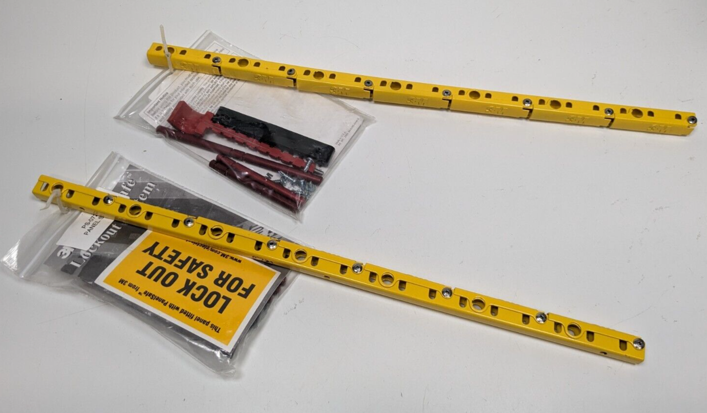 Lot of 2 NEW 3M PanelSafe Lockout System 3/4" Spacing 21 Slots Kit PS ...