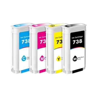 high quality 738 ink cartridge for HP DesignJet T850 printer 4color/set ...
