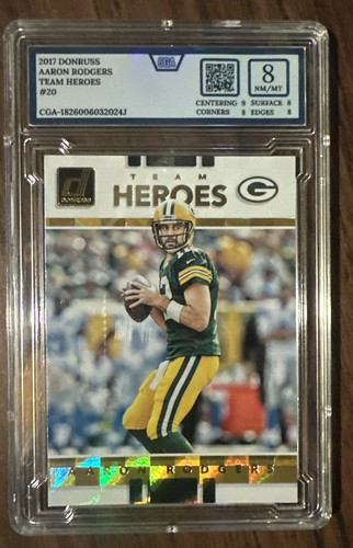 Aaron Rodgers - 2017 Donruss Team Heroes #20 - Green Bay Packers Graded ...