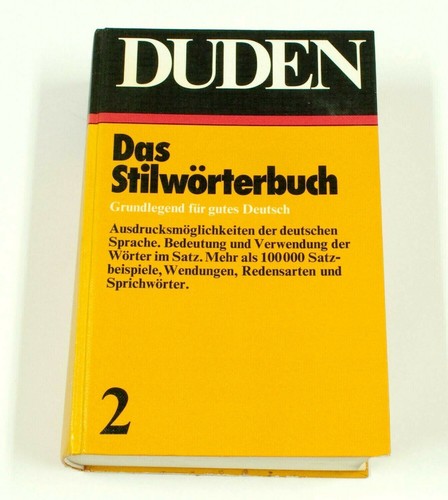 Duden Le Dictionnaire Du Style Volume 2 1970 Livre Vintage Allemand ...