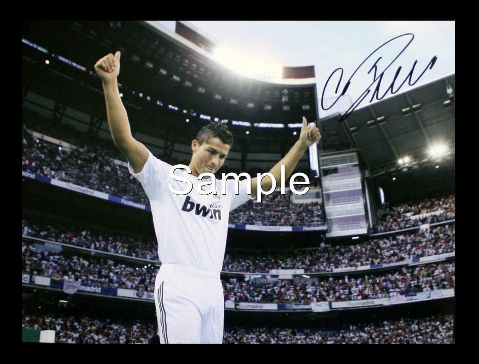 7x5 Signed Christiano Ronaldo Real Madrid Autographed Photo Picture ...