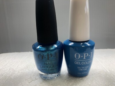 OPI GELCOLOR + MATCHING GEL POLISH TEAL THE COWS COME HOME (GC B54 / NL ...