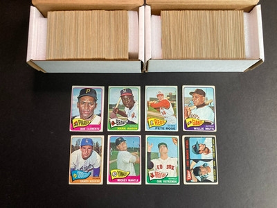 1965 Topps Baseball Complete Set Mantle Mays Koufax Aaron Clemente GOOD ...