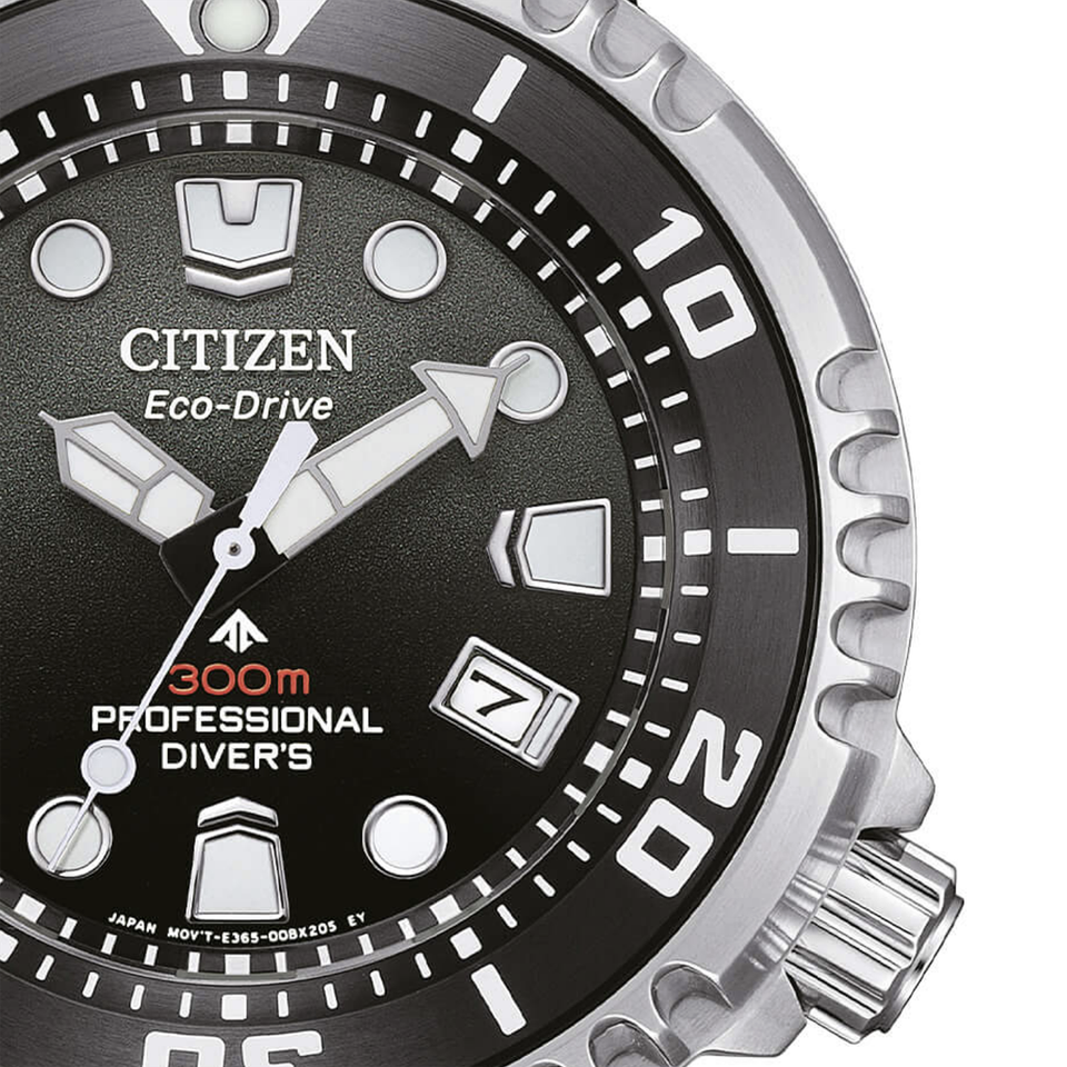 Citizen Watch Promaster Eco Drive Black Professional Diver 300mt BN1024 ...