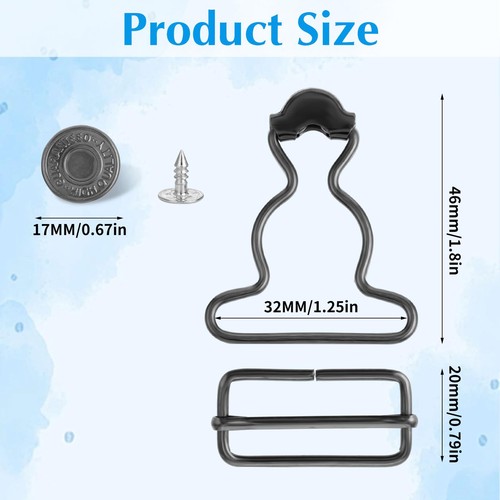 Overall Clasp Clips Replacement Metal Overall Buckles 2 Pairs Overall ...