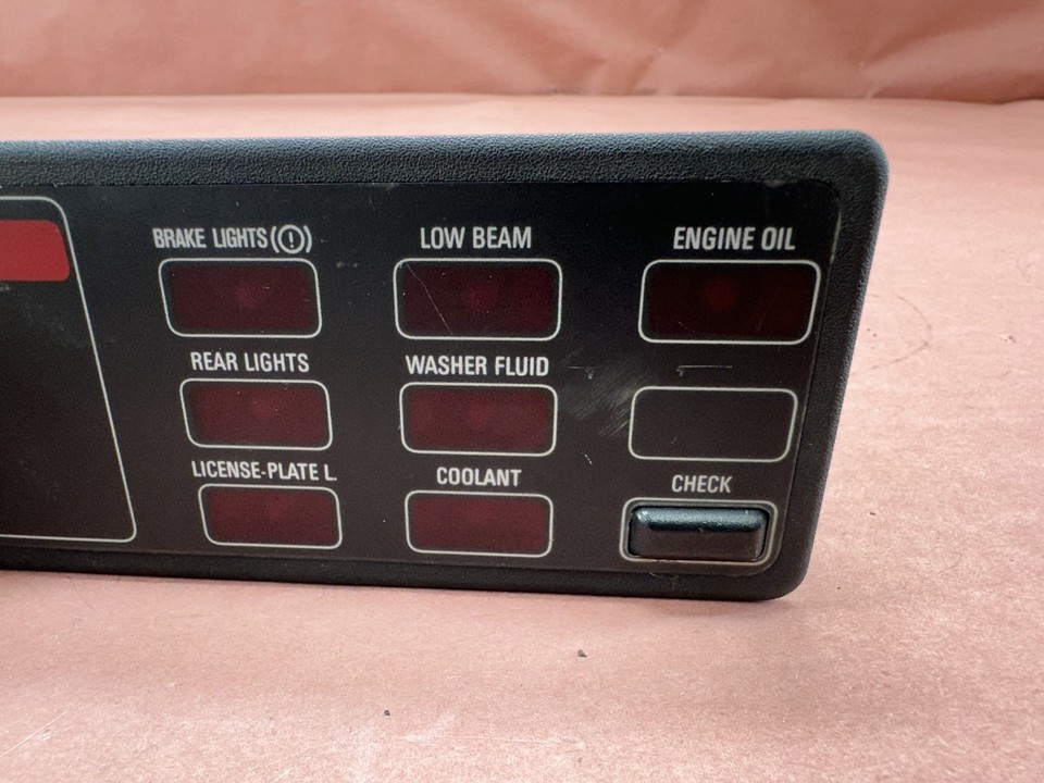 BMW E30 325e 325I E28 535I Check Control Panel Dash Warning Light OEM ...