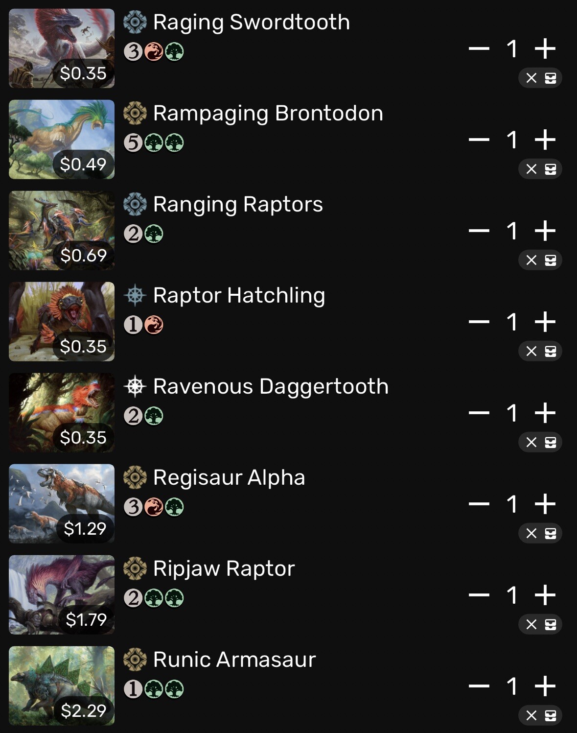 EDH Dinosaur Deck - Commander MTG Magic The Gathering Wayta Enrage Good ...